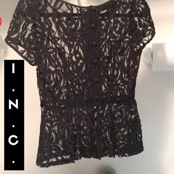 INC International Concepts | Tops | Inc Black Lace Crop Top Xs | Poshmark
